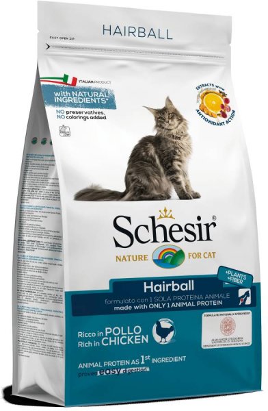 Schesir Pienso Hairball de Pollo para Gatos - Miscota España