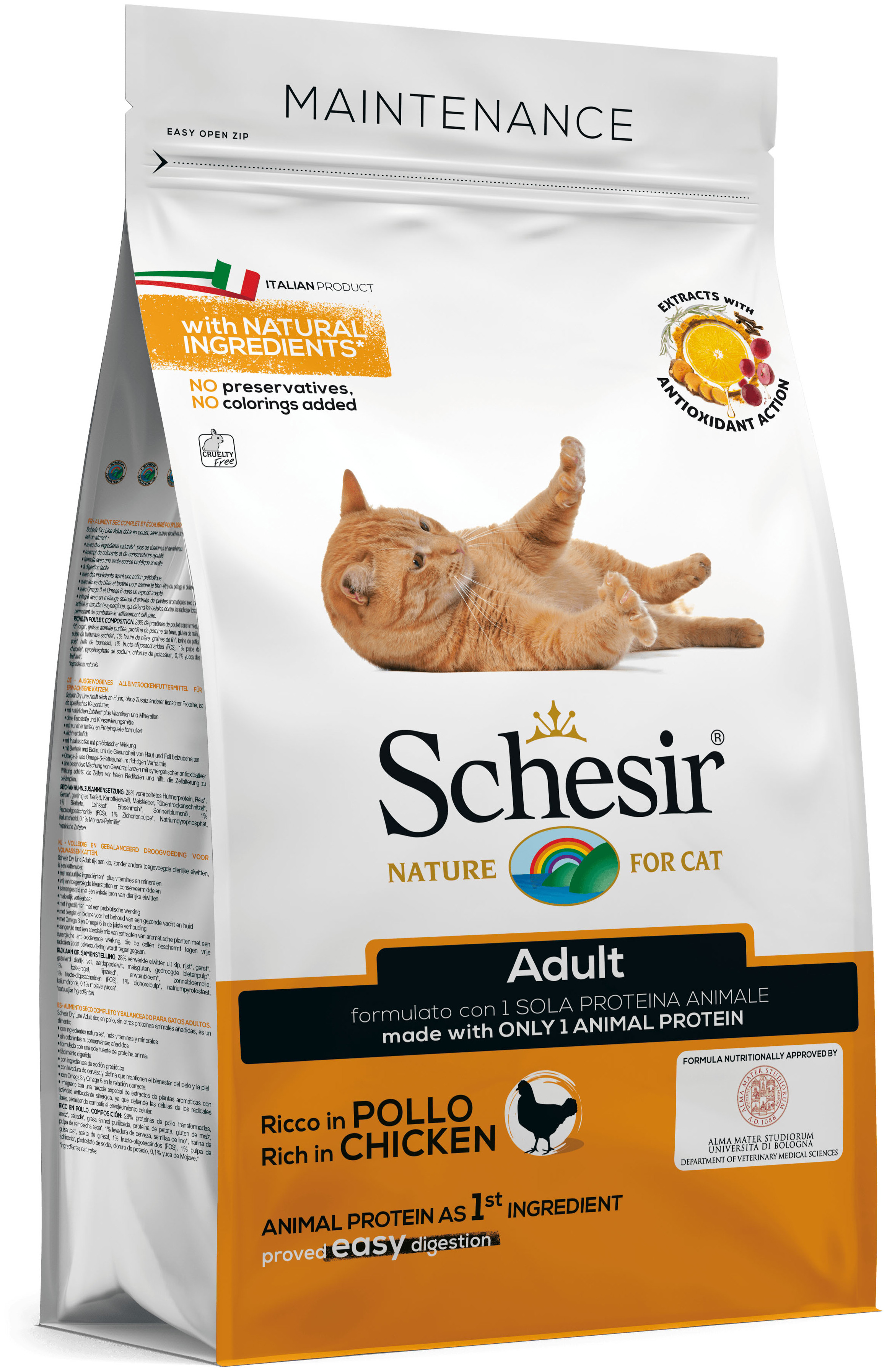 Schesir Pienso Mantenimiento de Pollo para Gatos Adultos - Miscota España