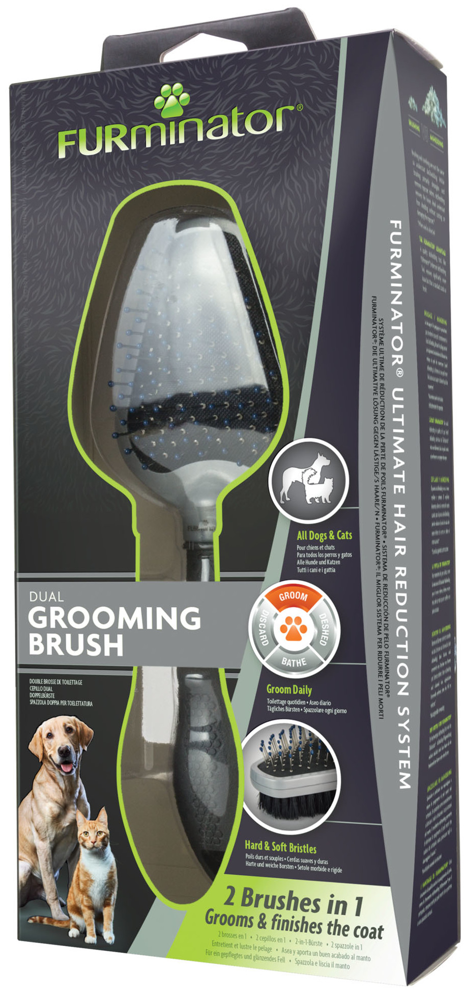 FURminator Cepillo Doble para Perro y Gato - Miscota España