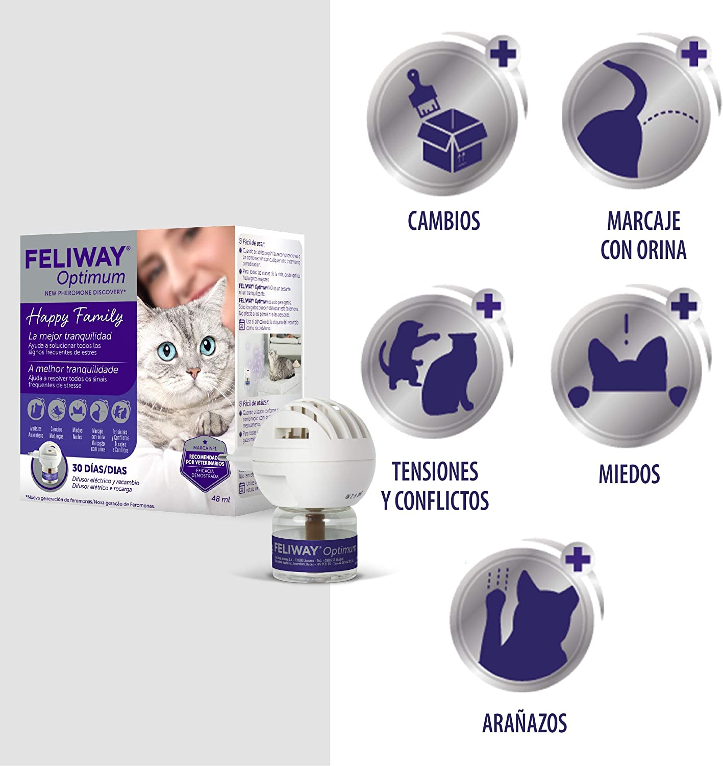 Feliway Optimum Anti Stress For Cats Diffuser Refill 48ml