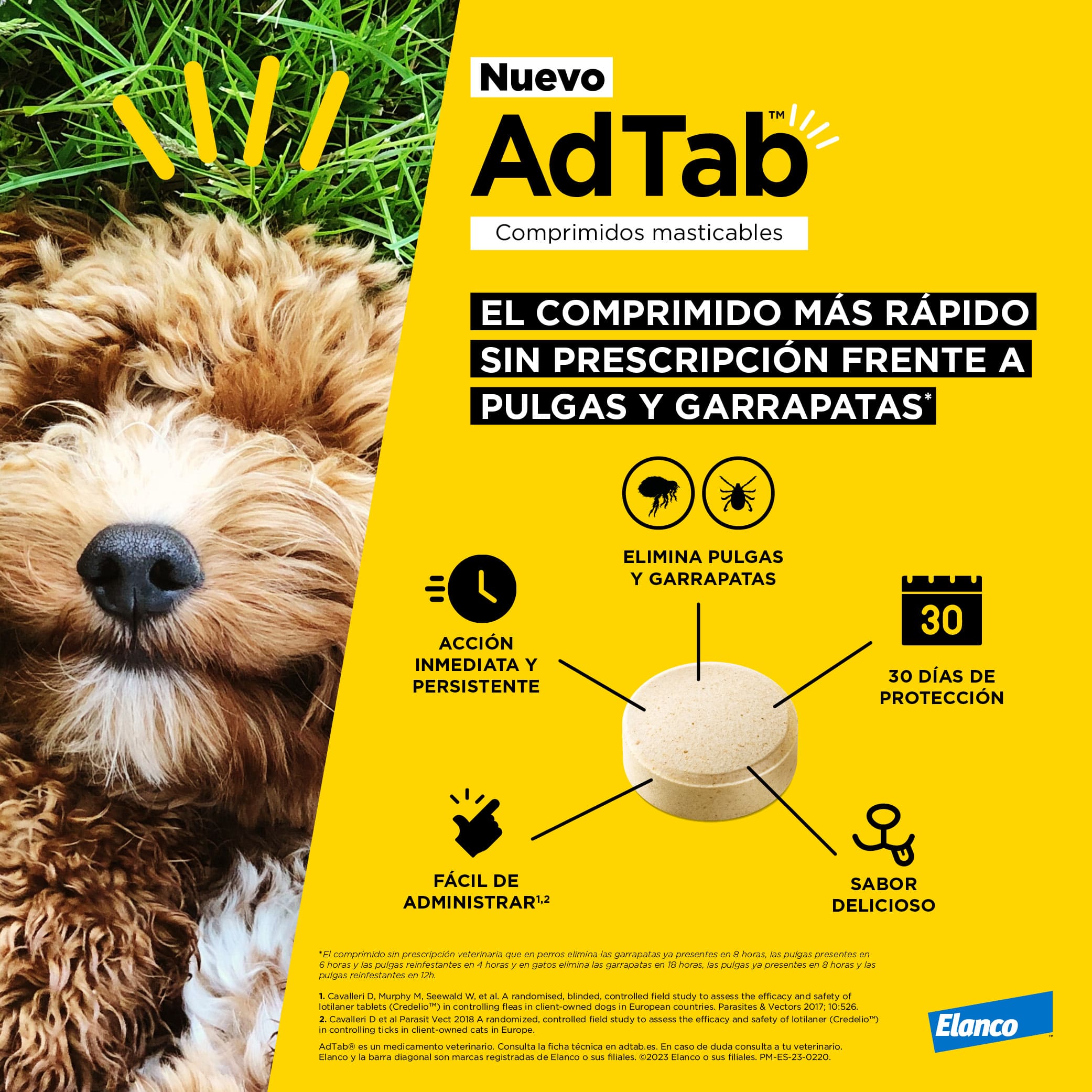 AdTab AdTab Antiparasitário Mastigável 450 mg para Cães (> 11-22 kg ...