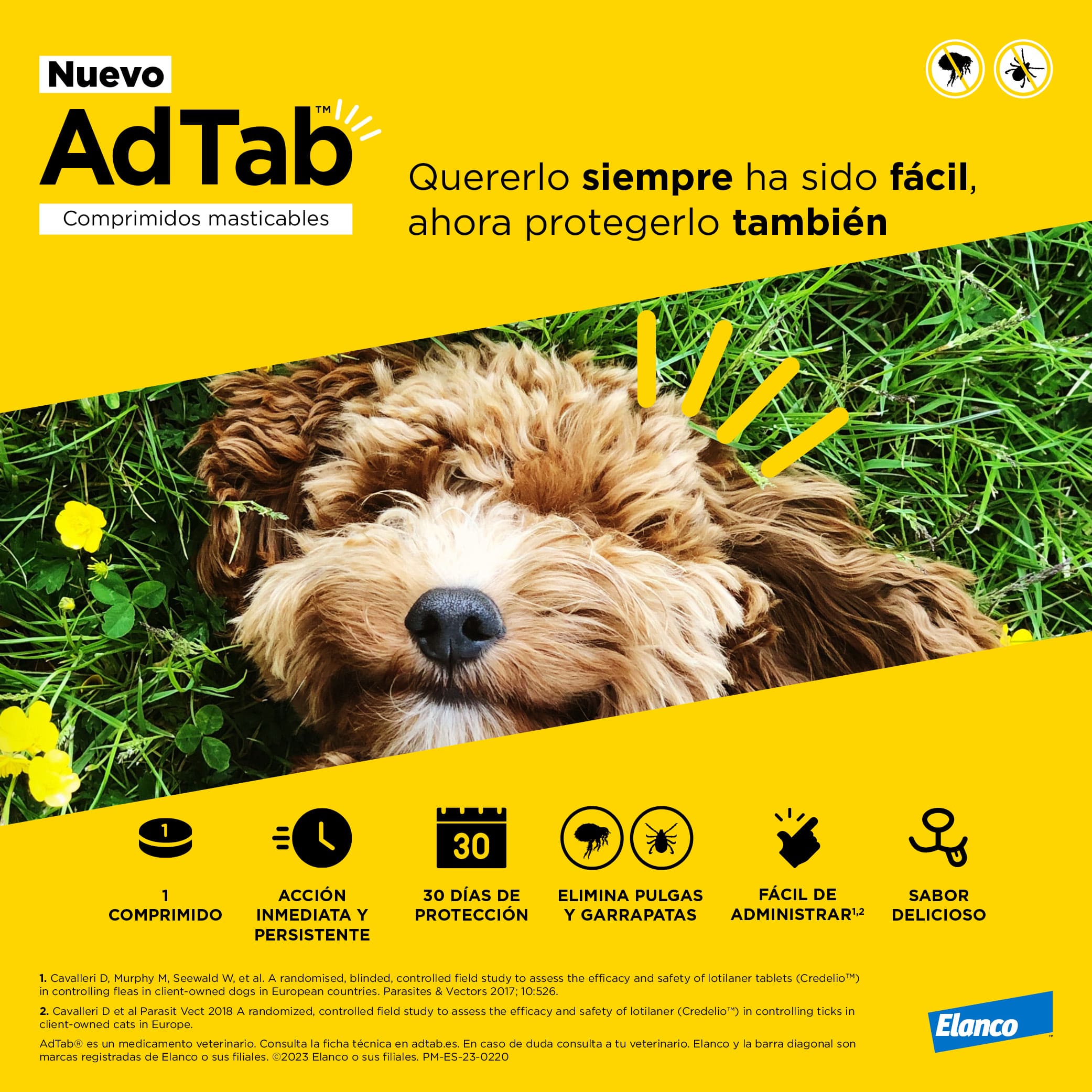AdTab AdTab Antiparasitário Mastigável 450 mg para Cães (> 11-22 kg ...