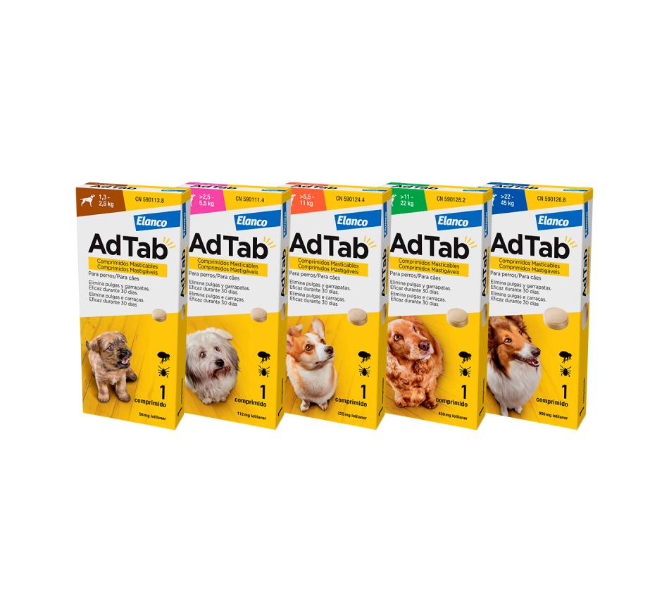 AdTab AdTab Antiparasitário Mastigável 900 mg para Cães (> 22-45 kg ...